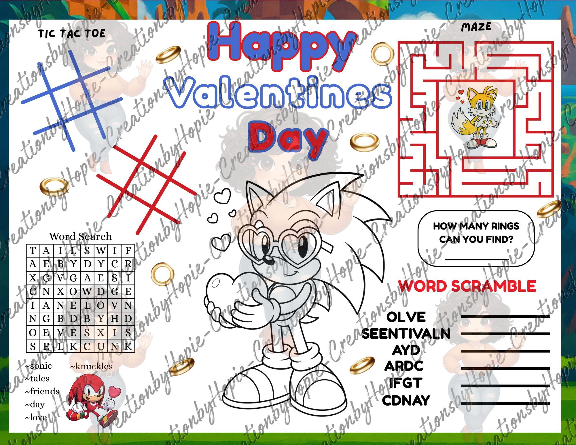 Sonic Sheet – Creations By Hopie